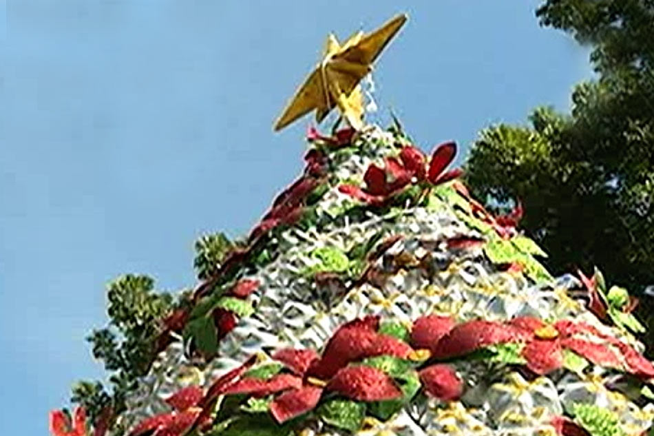 Silipin Higanteng Christmas Tree Yari Sa Recycled Na Gamit Abs Cbn News