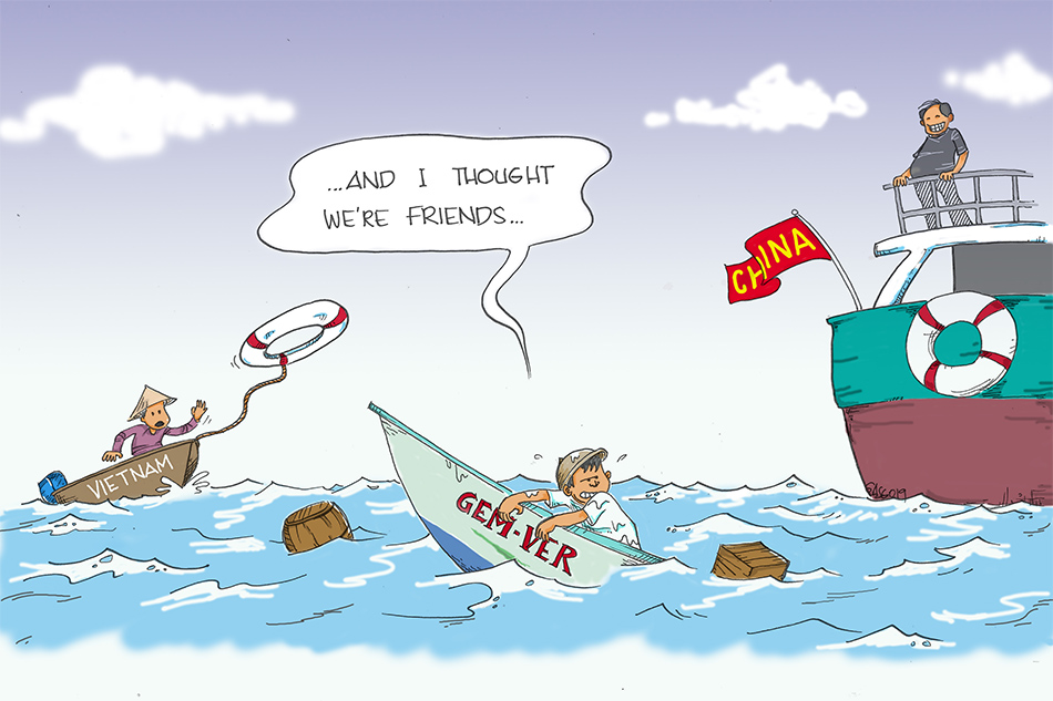 West Philippine Sea China Vs Philippines Editorial Cartooning West Philippine Sea China Vs Philippines Editorial Cartooning