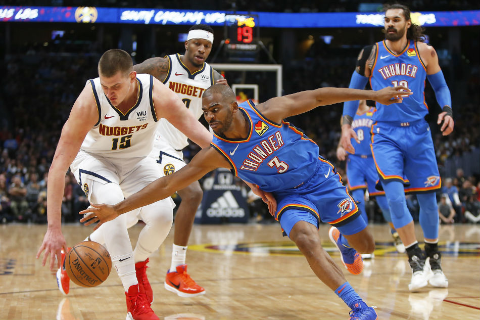 Nba Jokics Triple Double Leads Nuggets Past Thunder Abs Cbn News