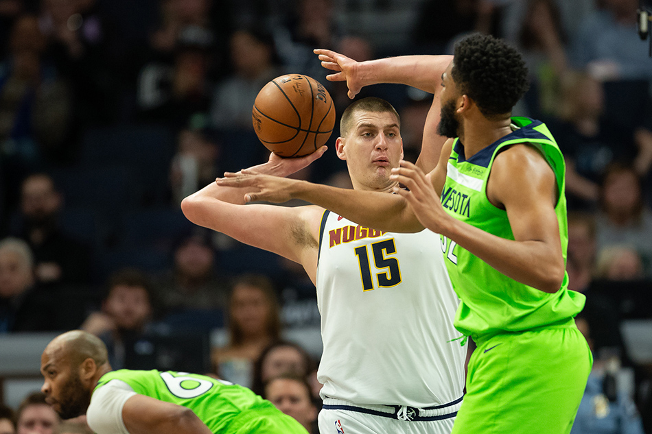 Nba Jokic Triple Double Helps Nuggets Edge Wolves Abs Cbn News