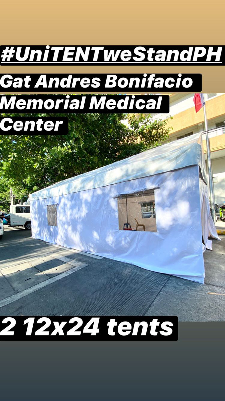 LOOK: Angel Locsin donates more tents to hospitals to help in fight ... LOOK: Angel Locsin donates more tents to hospitals to help in fight ...