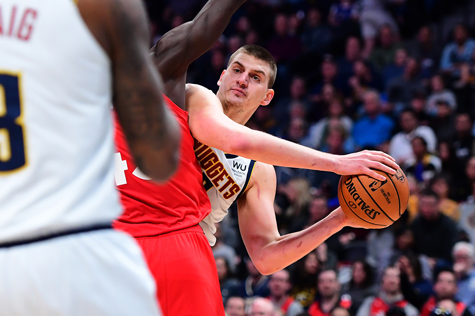 Nba Jokic Tallies Triple Double Nuggets Handle Raptors Abs Cbn News