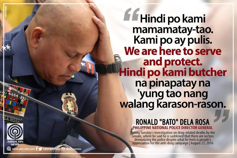 Pnp Chief Bato Tells Senate Hindi Kami Mamamatay Tao Abs Cbn News